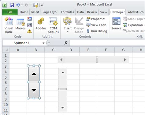 how to use spin buttons in excel interactive charts