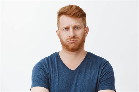 Free Photo Attractive Adult Caucasian Redhead Guy With Bristle