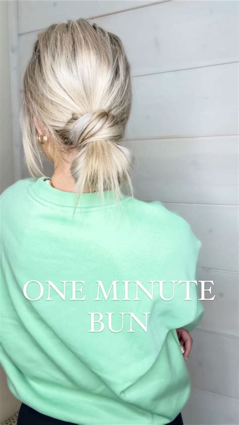 Jamie Lyn Vandenberg On Instagram 1 Minute Bun⏱ Straight Hair