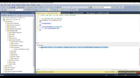 how to create and run a clr sql server stored procedure youtube