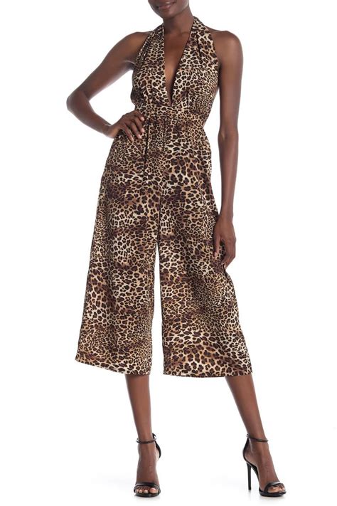 Leopard Print Halter Jumpsuit By Know One Cares On Nordstrom Rack