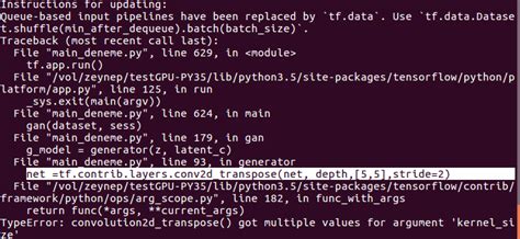 typeerror convolution2d transpose got multiple values for argument