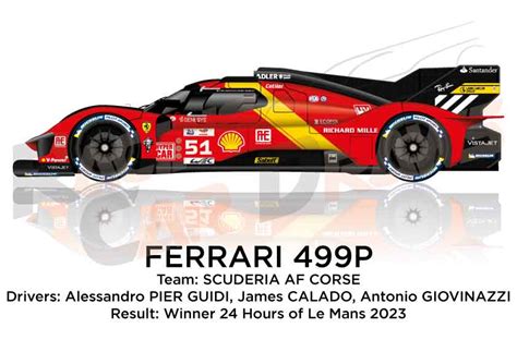 Ferrari 499p N 51 Winner 24 Hours Of Le Mans 2023