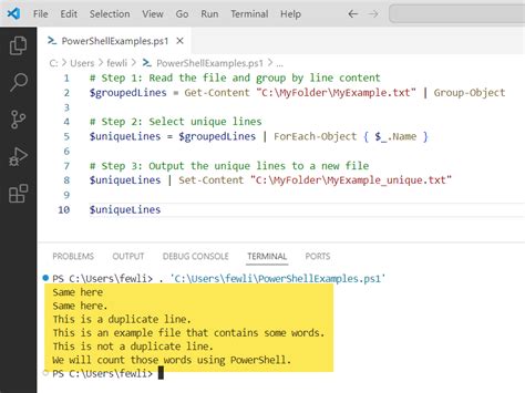 How To Get Unique Lines From A File Using Powershell Powershell Faqs