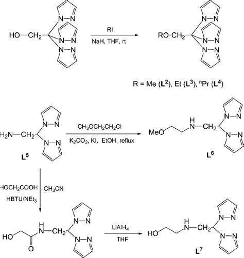 Scheme 1 Synthesis Of The Pyrazole Based Ligands Download Scientific
