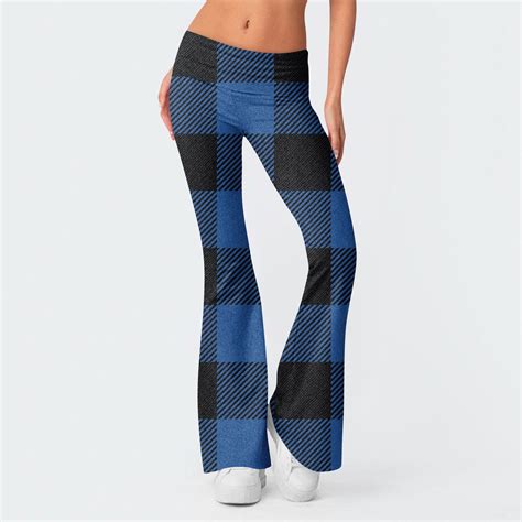 Ydkzymd Flare Leggings Fold Over Women Long Yoga Stretchy Bootcut Tie