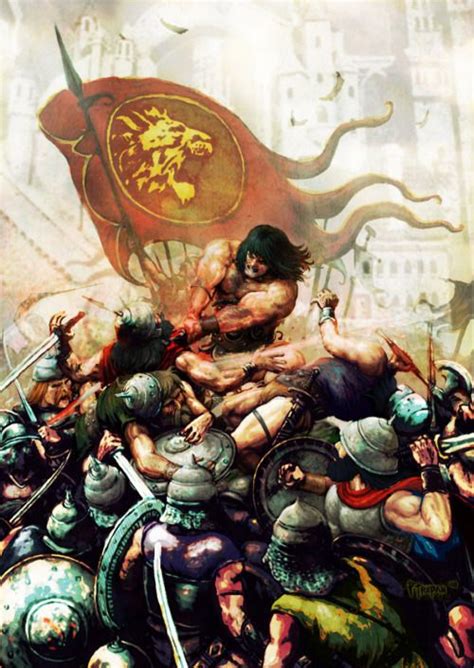 Conan Barbarian Illustration Conan The Barbarian Fantasy Art Dark