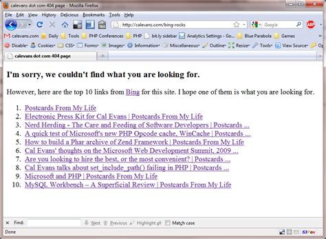 bing powered 404 for non wordpress websites php[architect]