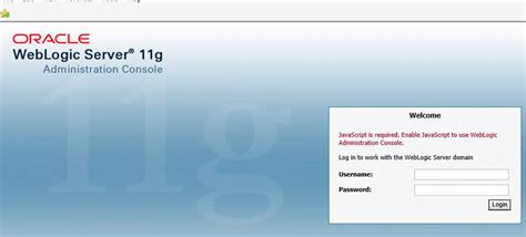 oracle fusion weblogic admin blog javascript is required enable