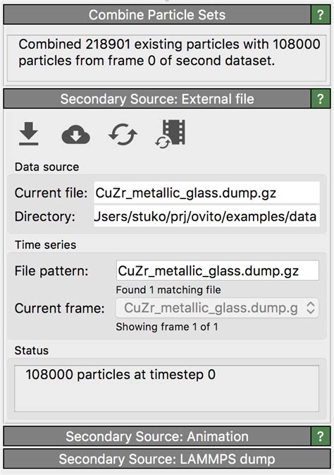 Combine Datasets — Ovito User Manual 3 11 1 Documentation