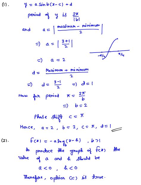 [solved] The Graph Of A Sinusoidal Function Course Hero