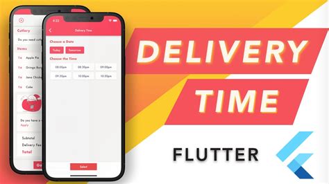 flutter food delivery app delivery time screen ui and set up with