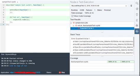 developing with xs advanced create node js unit tests sap blogs