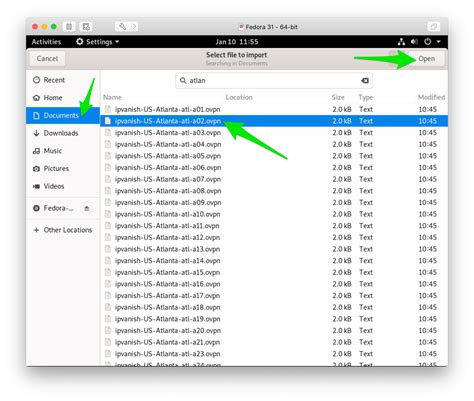 how to configure openvpn in fedora ipvanish