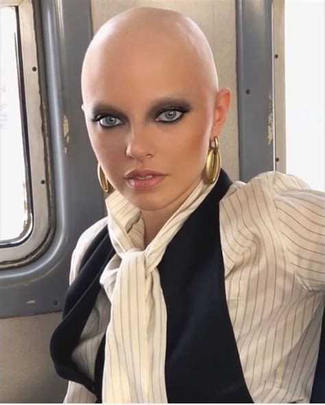 Pin By David Connelly On Bald Women W Shaved Eyebrows In 2022 Bald