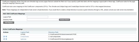 server settings mappings coldfusion tuning guide