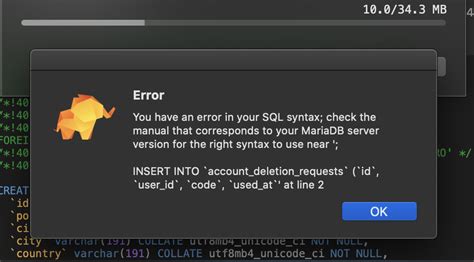 issues on exported mysql using tableplus windows · issue 1857