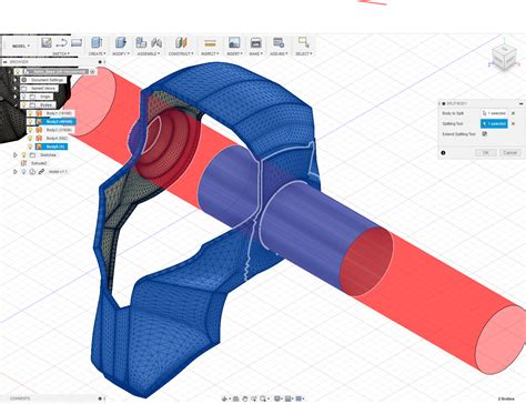 split body error no intersection between target s and split tool