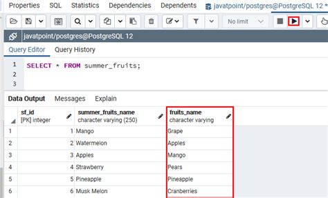 postgresql exists condition javatpoint