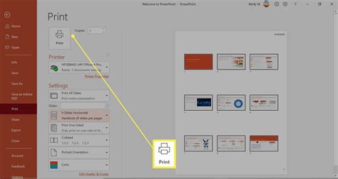 how to print multiple slides on one page in powerpoint