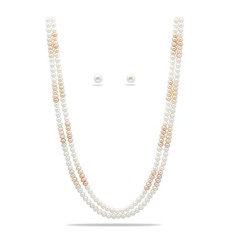 Freshwater Multicolor Pearl Necklace Set Mangatrai Pearls And Jewellers