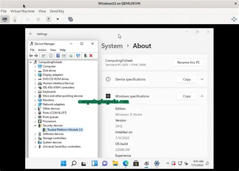 How To Enable Tpm 2 0 On Kvm And Install Windows 11 Computingforgeeks