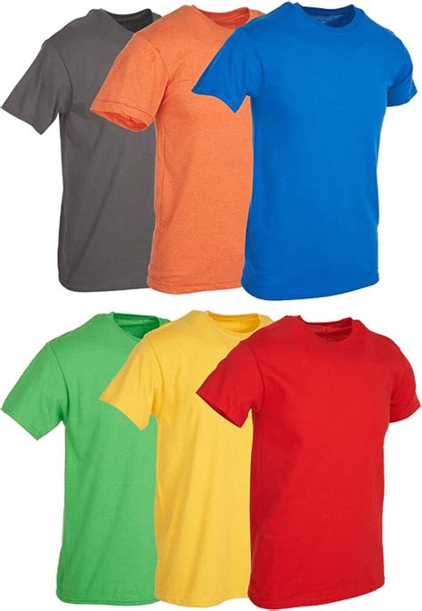 Billionhats 6 Pack Mens Cotton T Shirt Bulk Packs Big Tall Short