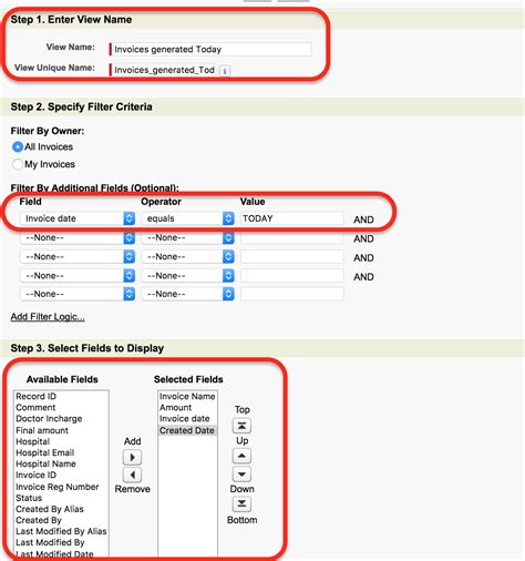 creating custom list views in salesforce sfdc tutorials
