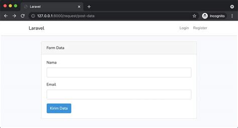 menggunakan post dan get request di laravel