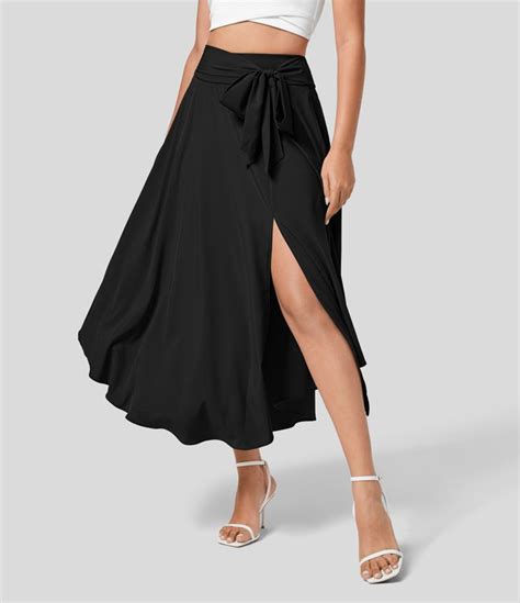 Wholesale Breezeful™ High Waisted Tie Side Split 2 In 1 Curved Hem