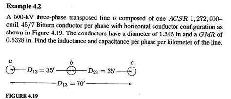 Solved Example 4 2 A 500 Kv Three Phase Transposed Line Is