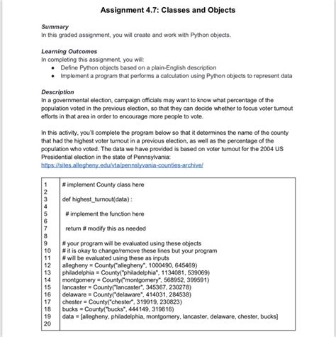 solved assignment 47 classes objects summary graded assignment