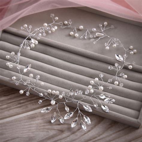 Gorgeous Rhinestone Alloy Imitation Pearls Headbands 042070975 Jjs