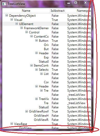 C Wpf Treeview Or Treelistview Headers Horizontal Scrolling Issue My