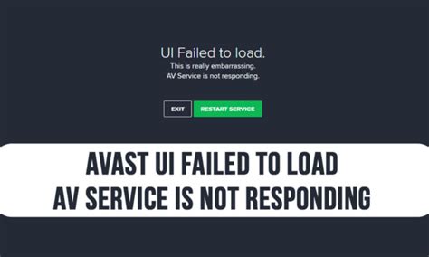 avast ui failed to load 2021 windows 10 solution updated