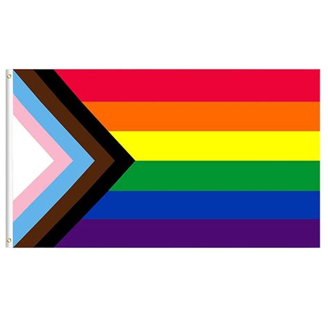 3x5ft Lgbt Gay Progress Pride Rainbow Flag Large Pride Accessories