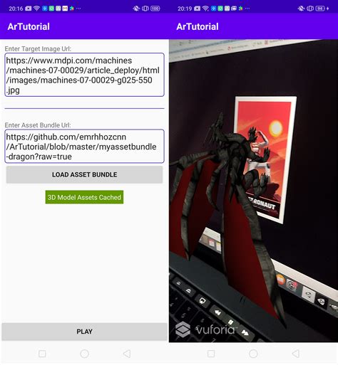 how to create an ar augmented reality android app with dynamic target