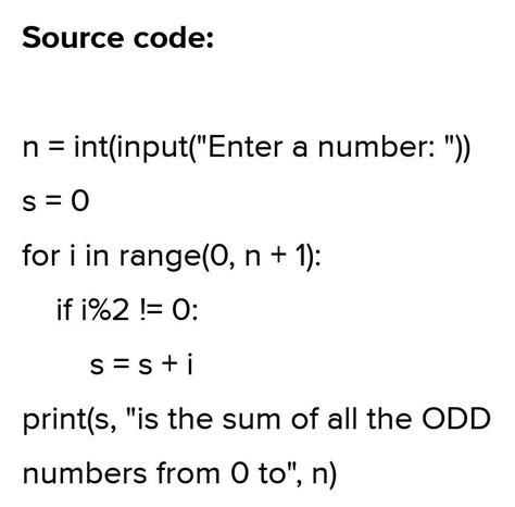 write python code to add the odd numbers up to and including a given