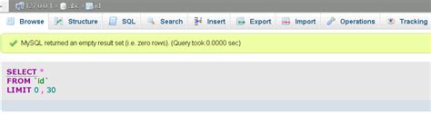 php mysql returned an empty result set when i just build the table