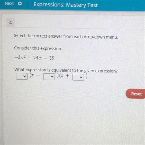 Select The Correct Answer From Each Drop Down Menu Consider This