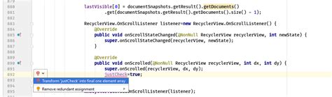 java transform variable into final one element array error on