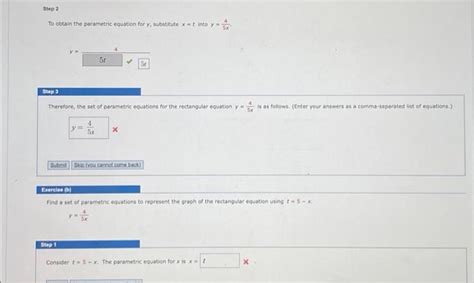 Solved Find A Set Of Parametric Equations To Represent The