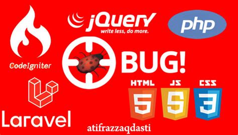 find and fix a bug in web applications php laravel ci by