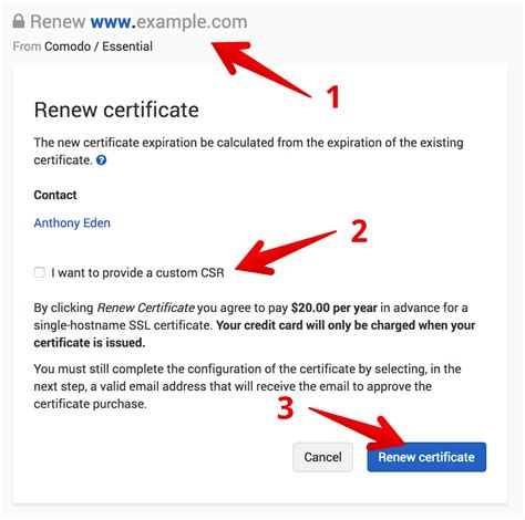 renewing a standard ssl certificate dnsimple help