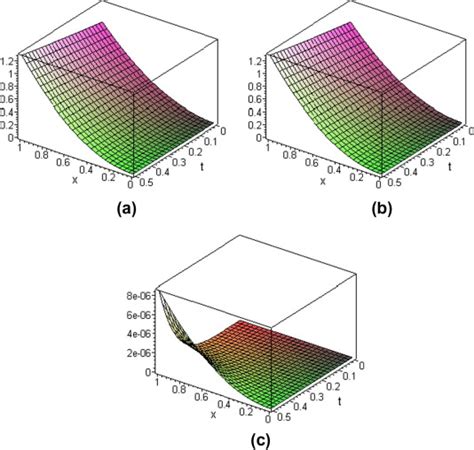 The Surface Shows The Solution U X T For Eqs 45 And 46 When α 1