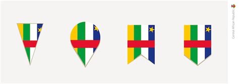 Premium Vector Central African Republic Flag In Vertical Design