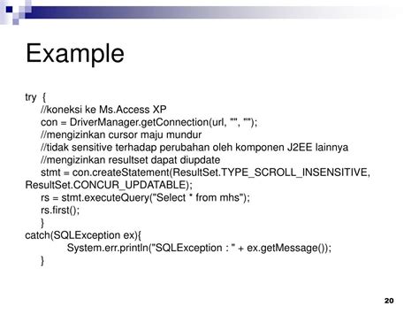 ppt pertemuan 7 java database connectivity jdbc