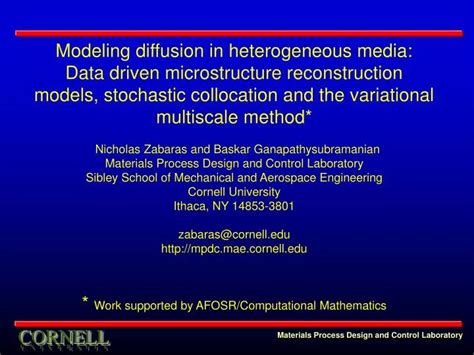 Ppt Modeling Diffusion In Heterogeneous Media Data Driven