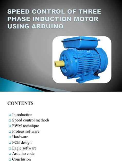 Speed Control Of Three Phase Induction Motor By Aurduino Pdf