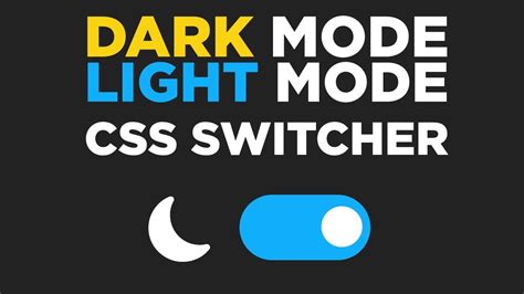 css and javascript light dark theme toggle 69 youtube